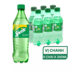 Lốc nước ngọt Sprite hương chanh 390ml (6 chai)
