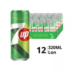 COMBO 12 LON 7UP - NƯỚC NGỌT LON 320ML