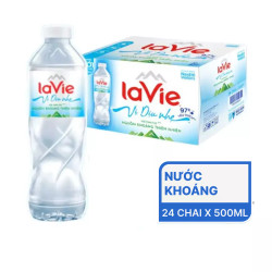 Thùng nước khoáng vị dịu nhẹ La Vie chai 500ml (24 Chai) - Chuỗi siêu thị thực phẩm tươi ngon ...