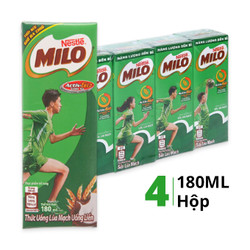 Sữa nước hộp giấy Milo 4 hộp x 180ml (1 Lốc) - Chuỗi siêu thị thực phẩm ...