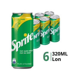 Lốc nước ngọt Sprite lon 320ml (6 Lon) - Chuỗi siêu thị thực phẩm tươi ...